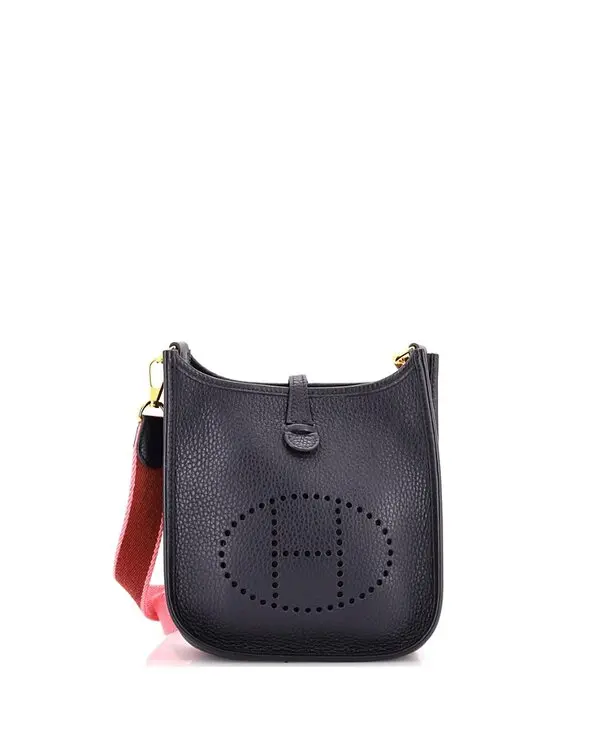 Hermès Tpm Evelyne Bag Gen Iii Clemence - Navy Blue