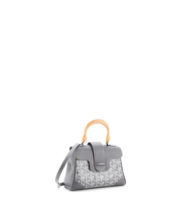 Goyard Saigon Top Handle Bag Coated Canvas With Leather
