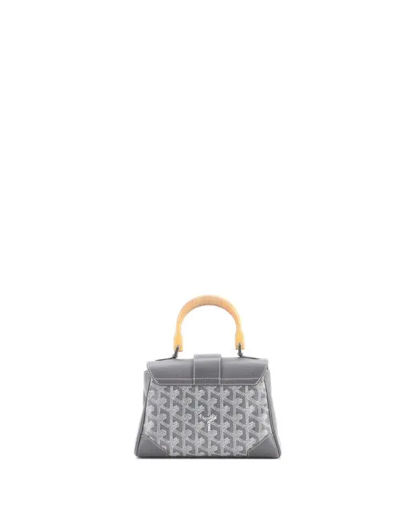 Goyard Saigon Top Handle Bag Coated Canvas With Leather