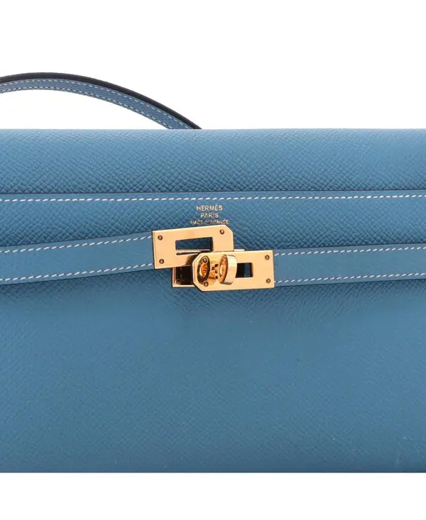 Hermès Kelly To Go Wallet Epsom - Blue