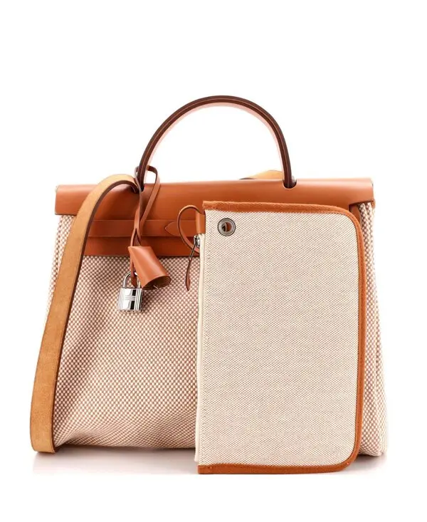 Hermès 31 Herbag Zip Criss Viking Toile And Leather