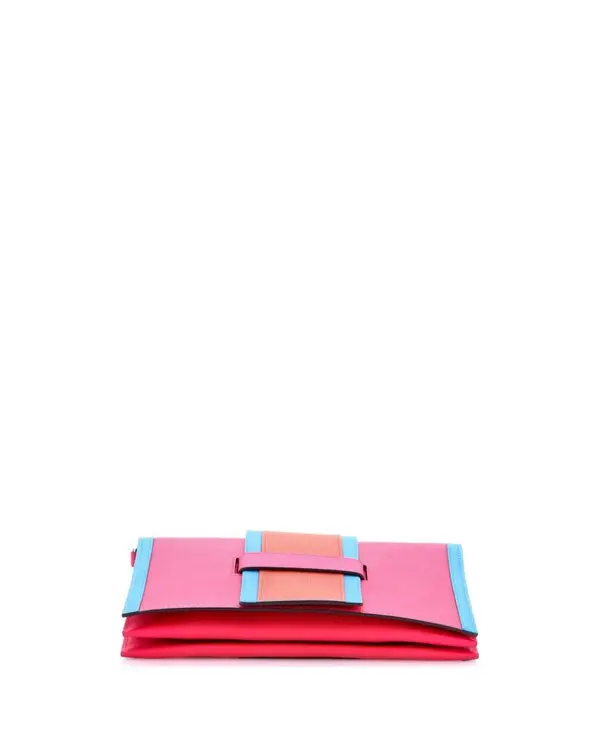 Hermès H Passant Clutch Shoulder Bag Evercolor - Pink
