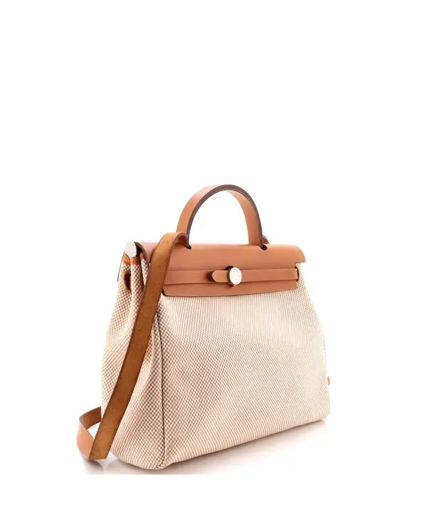 Hermès 31 Herbag Zip Criss Viking Toile And Leather