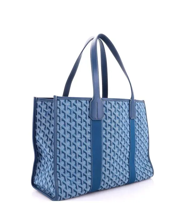 Goyard Mm Villette Tote Coated Canvas - Blue