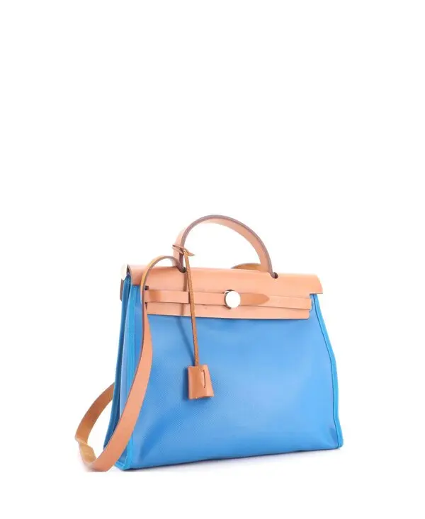 Hermès 31 Herbag Zip Berline Vache Canvas And Leather