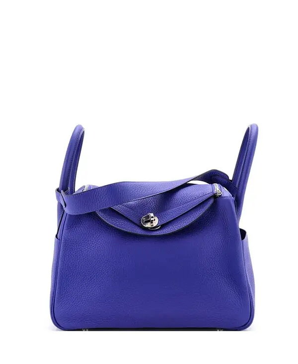 Hermès 30 Lindy Bag Clemence - Blue