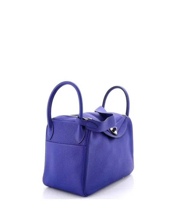 Hermès 30 Lindy Bag Clemence - Blue