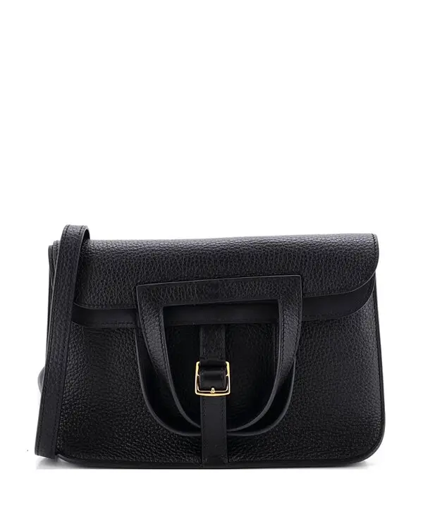 Hermès 25 Halzan Bag Clemence - Black
