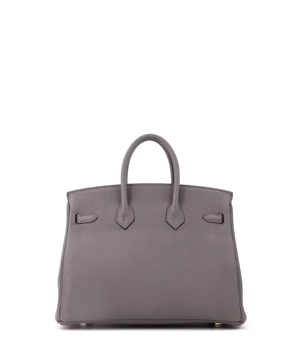 Hermès Birkin 25 Handbag Grey Togo With Gold Hardware
