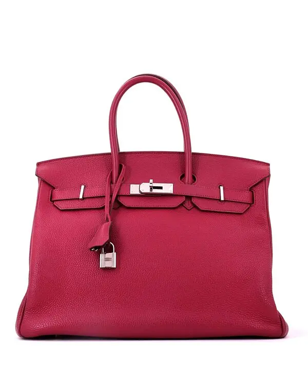 Hermès Birkin 35 Handbag Red Togo With Palladium Hardware