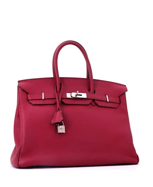 Hermès Birkin 35 Handbag Red Togo With Palladium Hardware