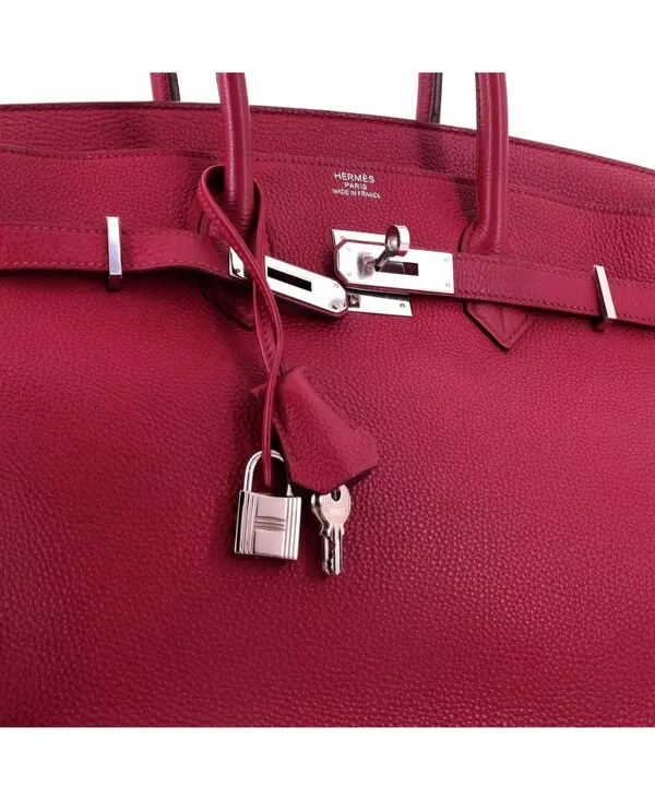 Hermès Birkin 35 Handbag Red Togo With Palladium Hardware