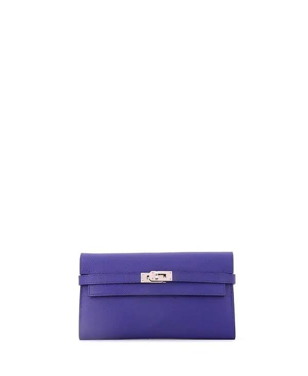 Hermès Long Kelly Wallet Epsom - Blue