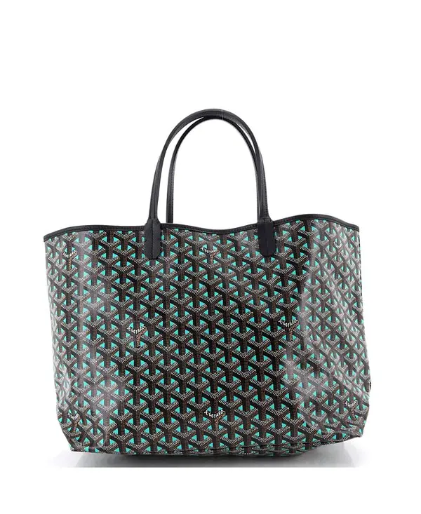 Goyard Pm Saint Louis Tote Claire Voie Coated Canvas - Green
