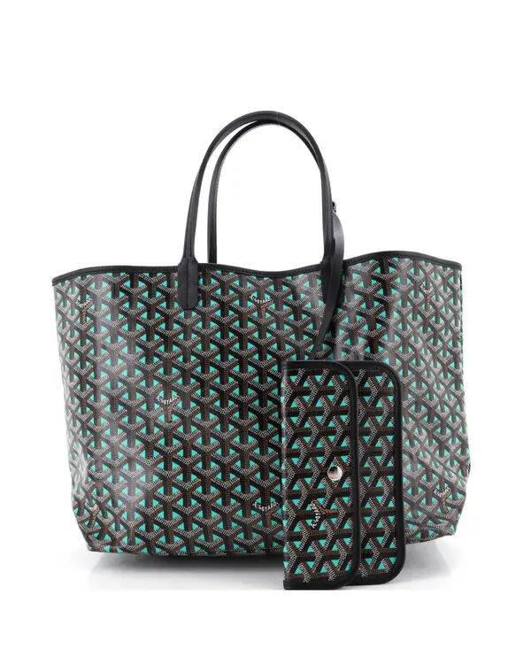 Goyard Pm Saint Louis Tote Claire Voie Coated Canvas - Green