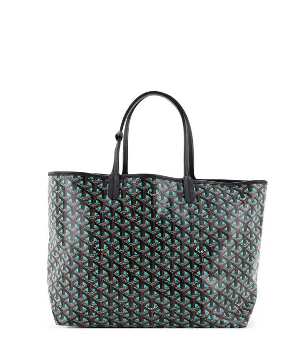 Goyard Pm Saint Louis Tote Claire Voie Coated Canvas - Green