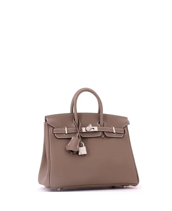 Hermès Birkin 25 Handbag Grey Togo With Palladium Hardware