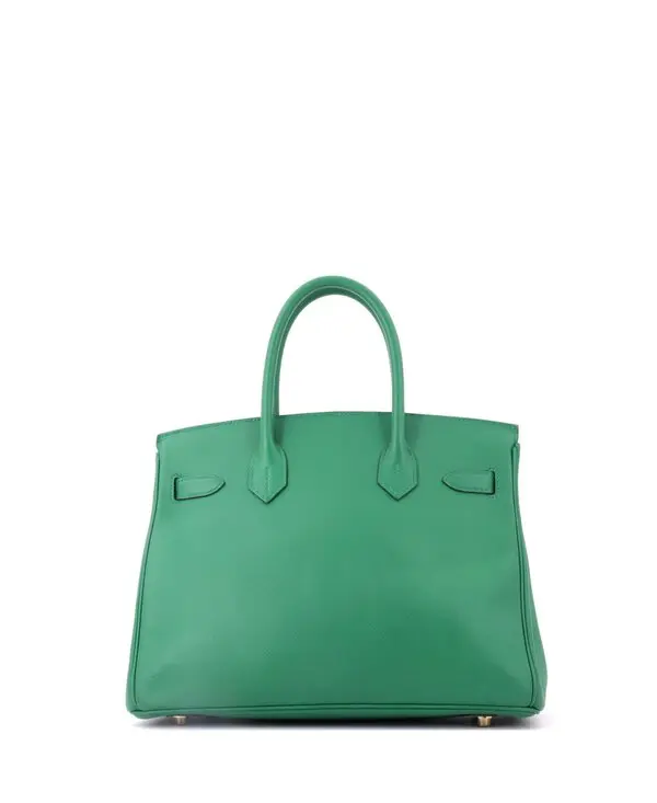 Hermès Birkin 30 Handbag Green Epsom With Gold Hardware