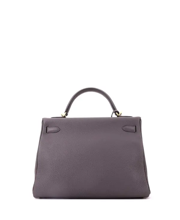 Hermès Kelly 32 Handbag Grey Togo With Gold Hardware