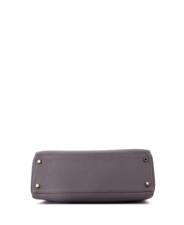 Hermès Kelly 32 Handbag Grey Togo With Gold Hardware
