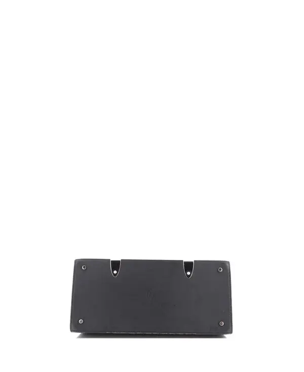 Goyard Mm Saigon Top Handle Bag Coated Canvas With Leather - Black