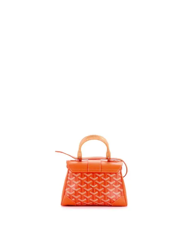 Goyard Saigon Top Handle Bag Coated Canvas With Leather