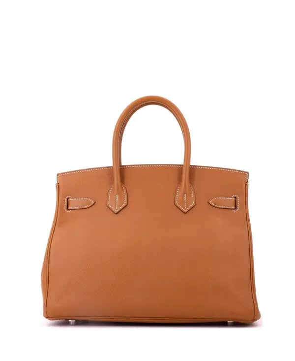 Hermès Birkin 30 Handbag Brown Epsom With Palladium Hardware