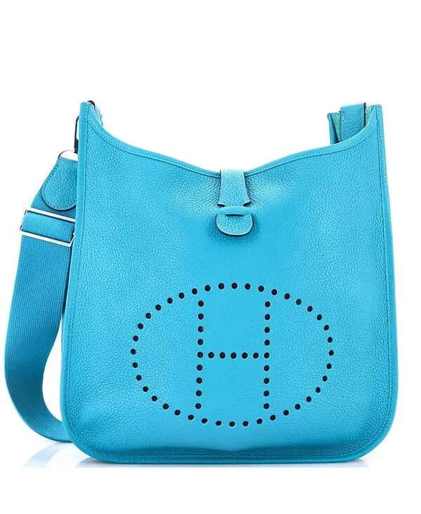 Hermès Gm Evelyne Bag Gen Iii Clemence - Blue