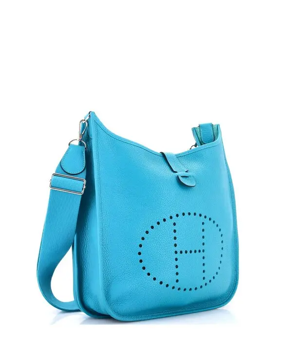Hermès Gm Evelyne Bag Gen Iii Clemence - Blue