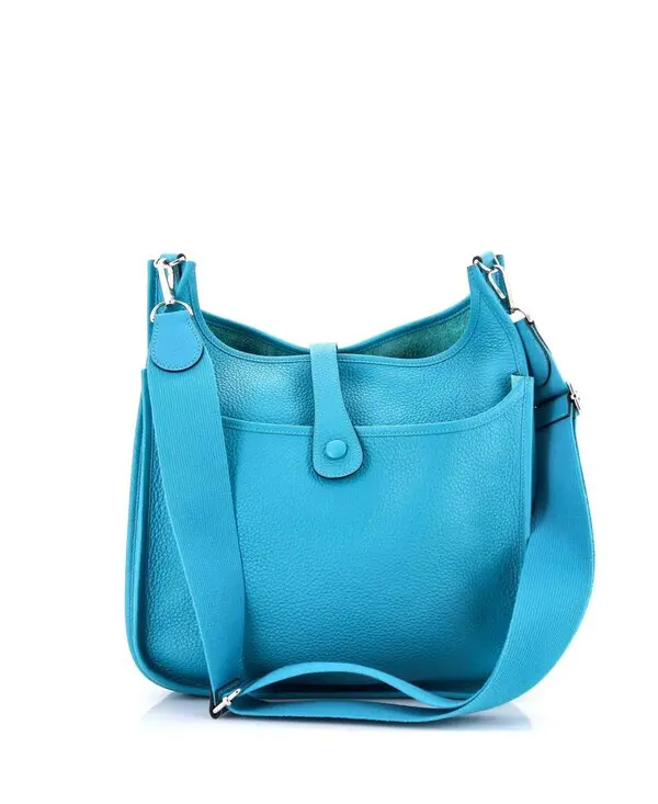 Hermès Gm Evelyne Bag Gen Iii Clemence - Blue