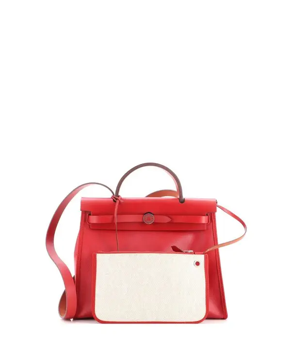 Hermès 31 Herbag Zip Berline Vache Canvas And Leather