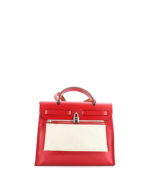 Hermès 31 Herbag Zip Berline Vache Canvas And Leather