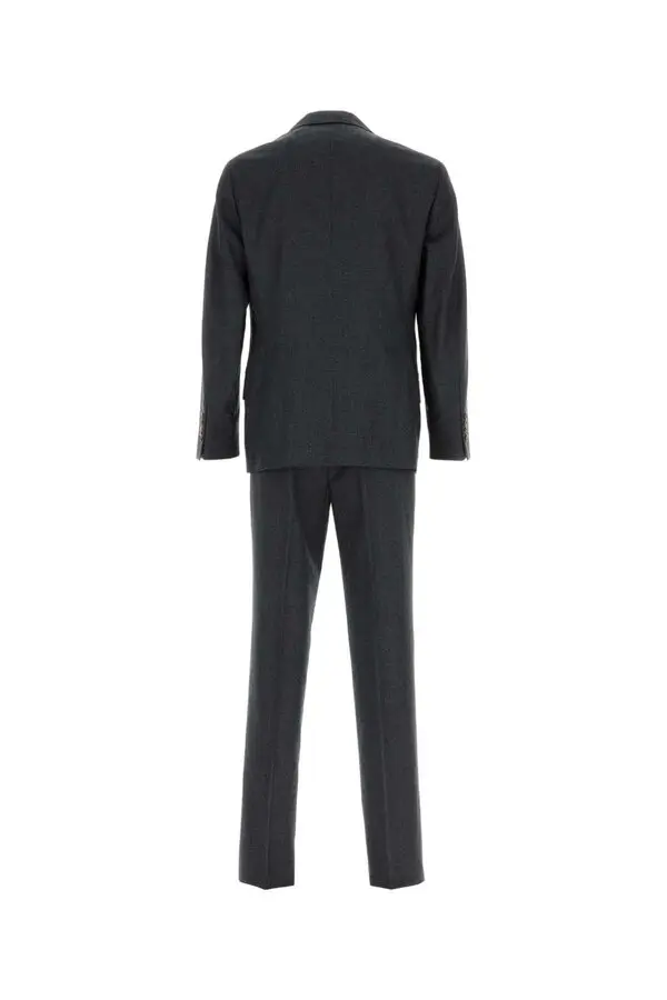 Brunello Cucinelli Dark Grey Flannel Suit