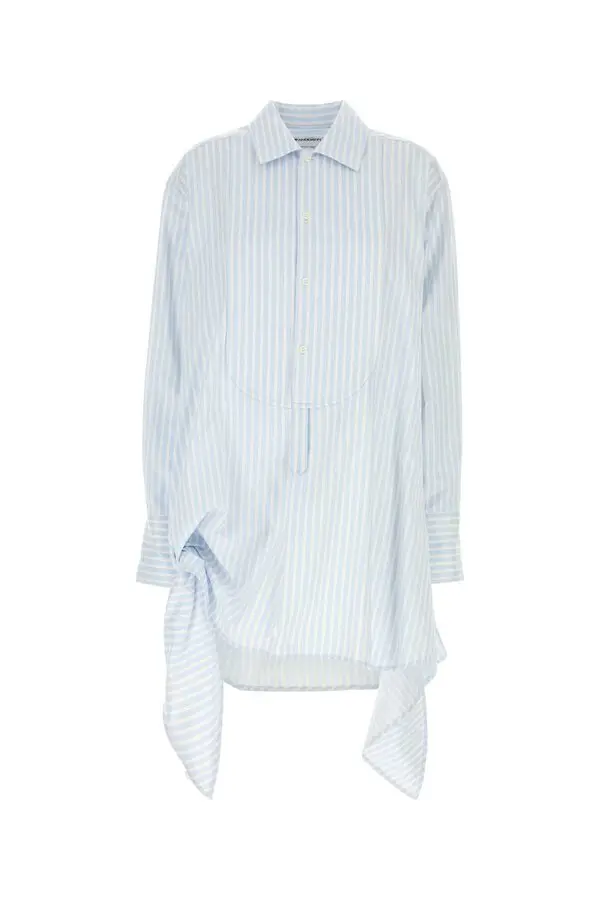 JW Anderson Embroidered Cotton Shirt Dress - Multicolor