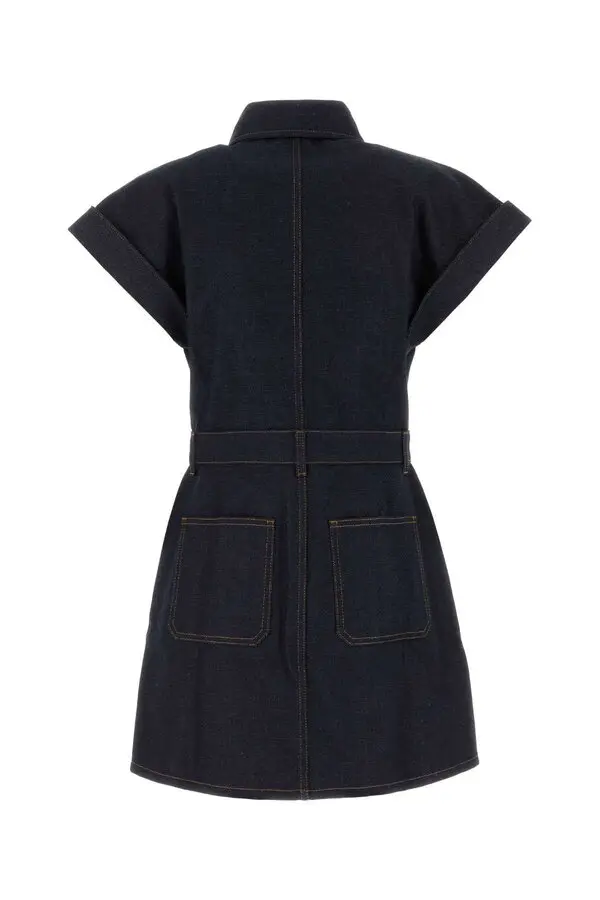 Givenchy Denim Shirt Mini Dress - Blue