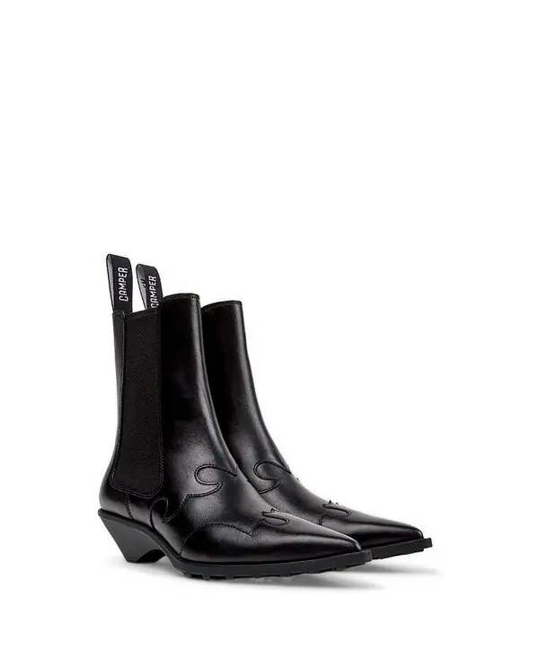 Camper Anita Leather Chelsea Bootie - Black