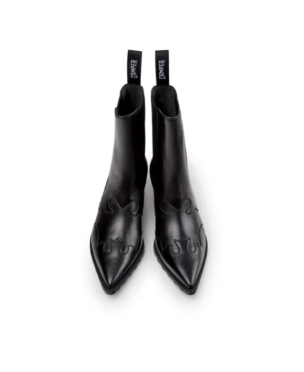 Camper Anita Leather Chelsea Bootie - Black