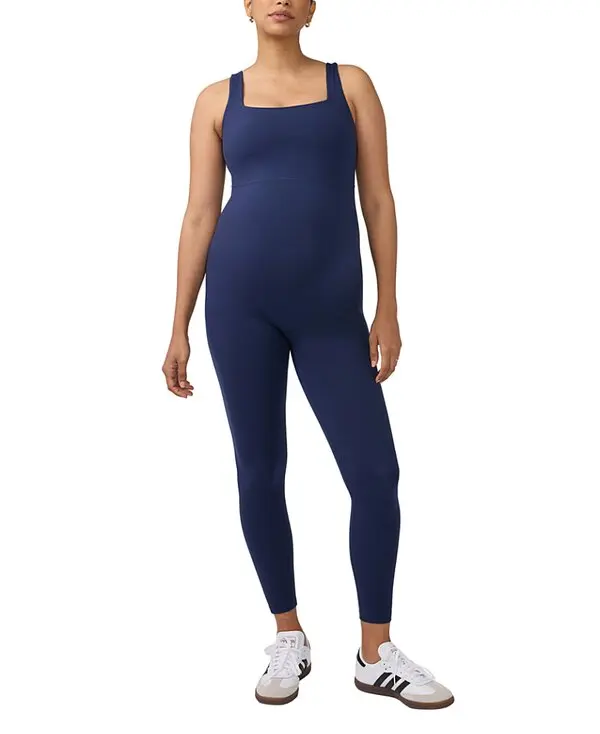 INGRID & ISABEL Long Active Maternity Nursing Unitard - Navy