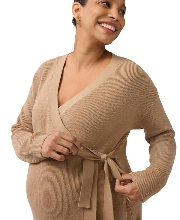 INGRID & ISABEL Ribbed Knit Crossover Maternity Nursing Cardigan