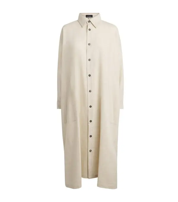 Eskandar Wool-blend Shirt Dress - Neutral