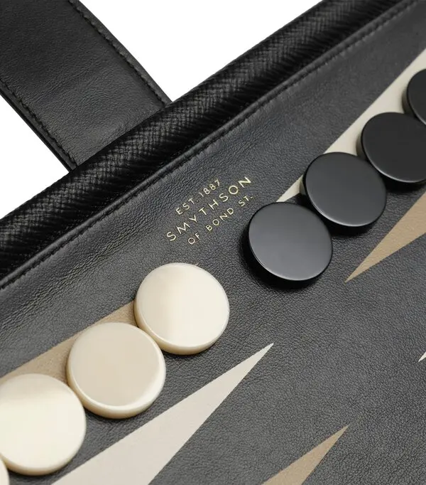 Burberry X Smythson Leather Roll-up Backgammon Travel Set
