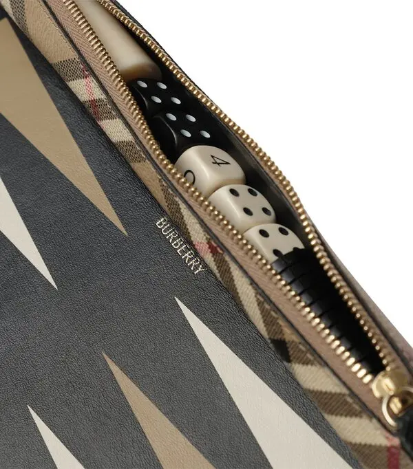 Burberry X Smythson Leather Roll-up Backgammon Travel Set