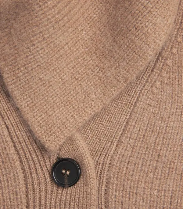Le Kasha Organic Cashmere Scarf Derios Cardigan - Beige