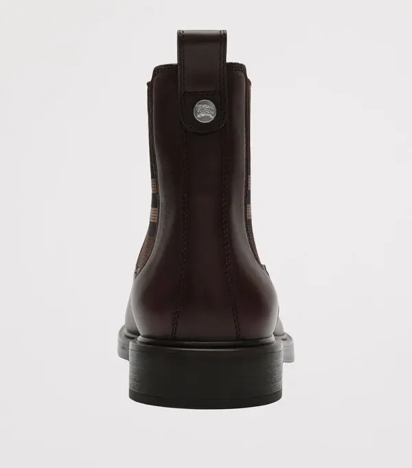 Burberry Leather Pembroke Chelsea Boots