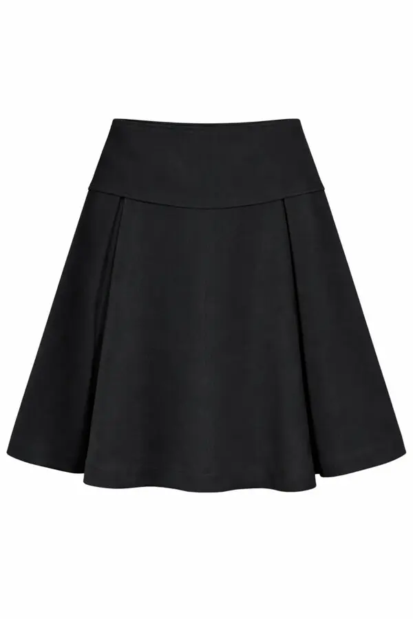CONQUISTA High-waist A-line Skirt With Structured Pleats