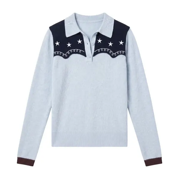 BRODIE CASHMERE Willow Western Polo Mist