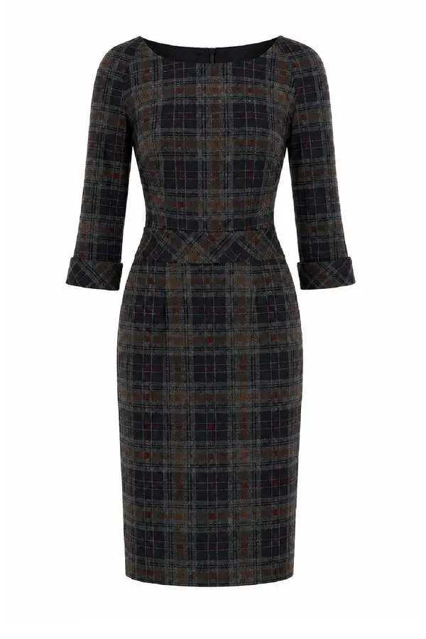 CONQUISTA Heritage Plaid Tailored Dress