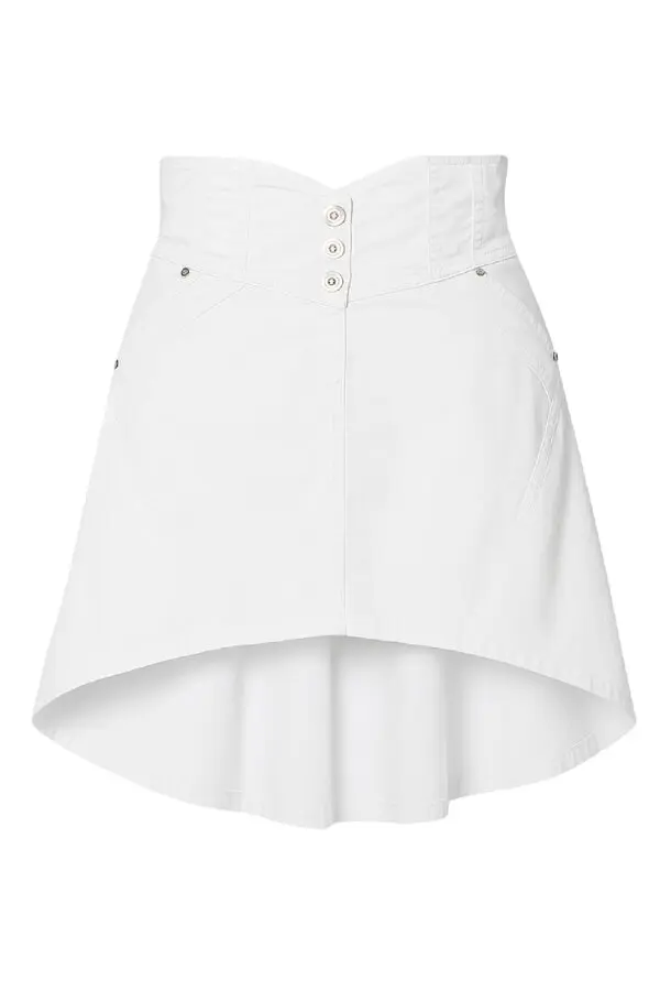 CONQUISTA High-waist Asymmetric Skirt – Modern Tailoring & Effortless Style