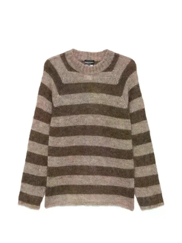 Emporio Armani Striped Mohair-blend Sweater