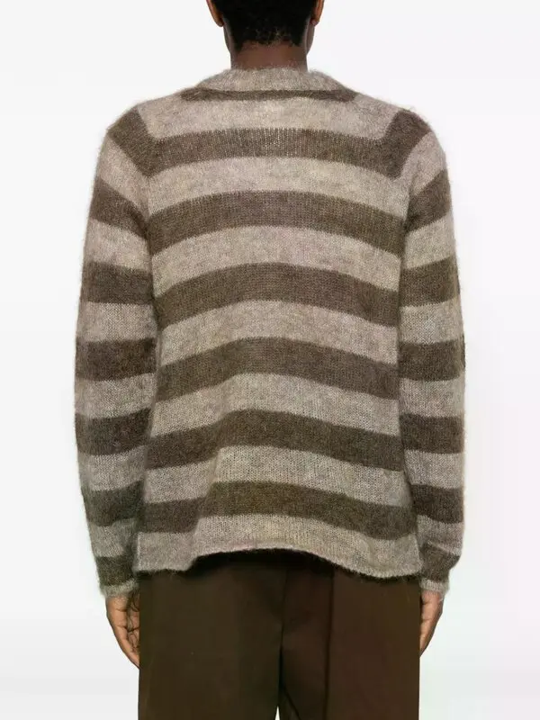 Emporio Armani Striped Mohair-blend Sweater